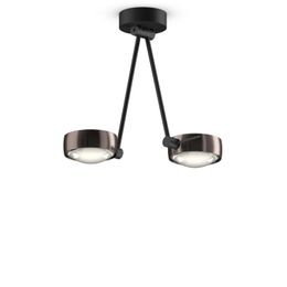 Occhio Sento E LED Soffitto Due Up drehbar 30cm Schwarz matt/Phantom