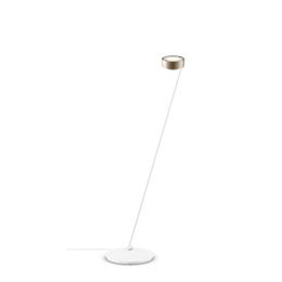 Occhio Sento E LED Lettura 125 Fu&szlig; Links Wei&szlig; matt/Gold matt
