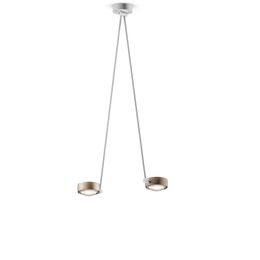 Occhio Sento E LED Soffitto Due Up drehbar 100cm Wei&szlig; matt/Gold matt