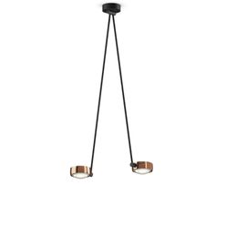 Occhio Sento C LED Soffitto Due Up drehbar 100cm Schwarz matt/Rose Gold