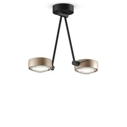 Occhio Sento E LED Soffitto Due Up drehbar 30cm Schwarz matt/Gold matt