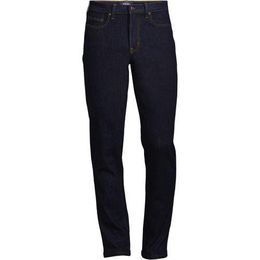 LANDS' END Stretch-Jeans mit Flanellfutter, Straight Fit, Herren,  Blau, by Lands' End