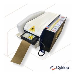 Vollautomat f&uuml;r Nassklebeb&auml;nder, f&uuml;r Bandbreite 20 - 100 mm, wei&szlig;/anthrazit kaiserkraft
