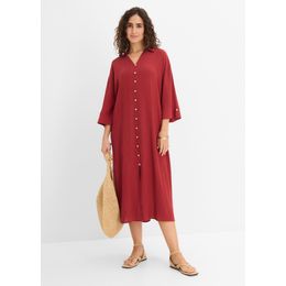 bonprix Kaftan-Kleid aus flie&szlig;ender Viskose, rot, Gr.40, Langes Kaftan-Kleid aus flie&szlig;ender Viskose mit V-Ausschnitt in Oversize-Tunikaform, aus Viskose