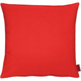 Dekokissen Apelt "4362 Rips Uni" Gr. 2, rot (rot, unifarben), B:49cm L:49cm, Obermaterial: 60% Polyester, 40% Baumwolle, Dekokissen_Sitzkissen_Kissenh&uuml;llen, Wasser- und Schmutzabweisend