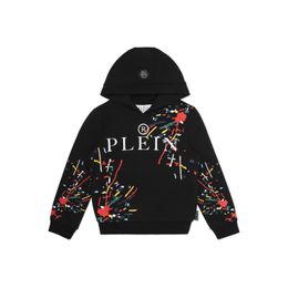 Sweatshirt Philipp Plein "Kapuzen-Sweatshirt", Jungen, Gr. 16, 02, schwarz, Obermaterial: 95% Baumwolle, 5% Elasthan, Sweatshirts Sweatshirt