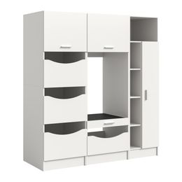 Badm&ouml;bel-Set Welltime "FALAS, 3-teilig, Hauswirtschaftsraum Set, Breite 176 cm", wei&szlig; (wei&szlig; nb), B:176cm H:195cm T:68cm, Holzwerkstoff, Kastenm&ouml;bel-Sets, Badm&ouml;bel-Set, Kombination, Waschmaschinenumbau, Waschmaschinenschrank, W&auml;schekammer