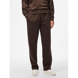 Sweathose Pieces "PCCHILLI HW STRAIGHT SWEAT PANTS NOOS BC", Damen, Gr. L (40), N-Gr, hot fudge, Sweatware, Obermaterial: 50% Baumwolle, 50% Polyester, unifarben, straight fit lang, Hosen Sweathose, Baumwollmischung, straight fit