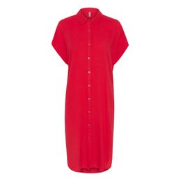 Midikleid Culture "Kleid CUelina", Damen, Gr. L, N-Gr, rot (racing rot), Obermaterial: 100% Baumwolle CO., Kleider Midikleid