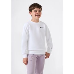Sweatshirt Champion "SPORTWEAR CREWNECK Standard Fit", Jungen, Gr. M (140/146), wht, ns, Obermaterial: 73% Baumwolle, 27% Polyester, normal, Rundhals, Sweatshirts Sweatshirt, f&uuml;r Kinder