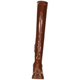 Overkneestiefel Steve Madden "Steve Madden Stiefel Lederimitat", Damen, Gr. 39, cognac, Lederimitat, Schuhe