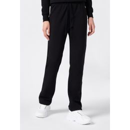 Jogginghose Champion, Damen, Gr. L (42/44), N-Gr, schwarz (nbk, ns), Obermaterial: 80% Baumwolle, 15% Polyester, 5% Elasthan, Hosen Jogginghose