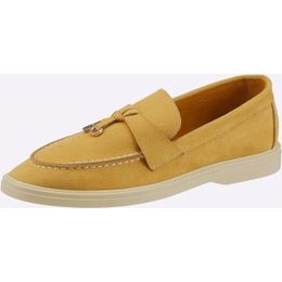 Slipper Heine, Damen, Gr. 37, gelb, Synthetik, Schuhe Slipper