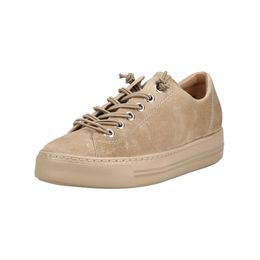 Sneaker Paul Green "Paul Green Sneaker Veloursleder", Damen, Gr. 37,5, beige, Veloursleder, Schuhe Sneaker