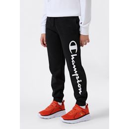 Jogginghose Champion "SPORTWEAR JOGGERS Standard Fit", M&auml;dchen, Gr. S (128/134), N-Gr, blau (nny, ns), Obermaterial: 54% Baumwolle, 46% Polyester, Hosen Jogginghose