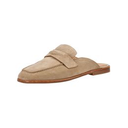 Pantolette Gant "Gant Pantoletten Veloursleder", Damen, Gr. 37, beige, Veloursleder, Schuhe Pantolette