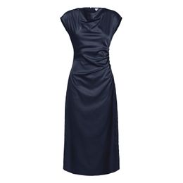 Midikleid Saint Tropez "Kleid LodisaSZ", Damen, Gr. L, N-Gr, blau (night sky), Obermaterial: 97% Polyester PES. 3% Elasthan EL., Kleider Midikleid