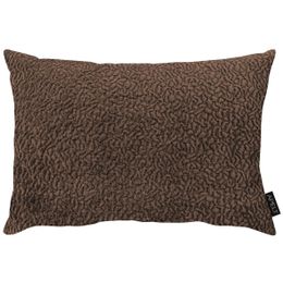 Dekokissen Apelt "Toulouse", braun, unifarben, B:45cm H:10cm L:35cm, Chenille, Polyester, Dekokissen_Sitzkissen_Kissenh&uuml;llen, Chenille mit 3D Effekt