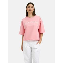 Smith & Soul Sweater SMITH & SOUL, Damen, Gr. L, bubblegum, Sweatware, Material: 95% Baumwolle, 5% Elasthan, unifarben, gerade kurz, Rundhals, eingesetzt gerader Abschluss, Sweatshirts Sweater, mit Baumwolle