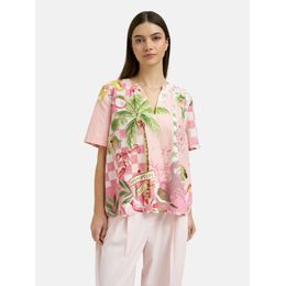 Smith & Soul Kurzarmbluse SMITH & SOUL, Damen, Gr. M, rose powder, Web, Material: 100% Baumwolle, bedruckt, regular fit normal, Rundhals, gerader Abschluss, Blusen, aus Baumwolle