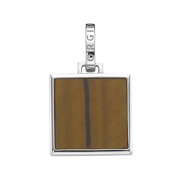 Kettenanh&auml;nger "schwarzer Achat, Tigerauge oder Lapis Silber 925", braun, Giorgio Martello MILANO, Schmuckanh&auml;nger, Herren, 3cm, Silber 925 (Sterlingsilber), Kettenanh&auml;nger