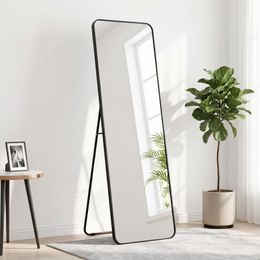 Spiegel OTTO HOME "Standspiegel Addrik, wahlweise in 2 Gr&ouml;&szlig;en 150x40cm oder 160x50cm", schwarz, B:50cm H:160cm T:2,7cm, Glas, Spiegel, Ganzk&ouml;rperspiegel mit Sicherheitsglas, in verschiedenen Farben
