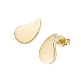Paar Ohrstecker "Tropfenform, Silber 925", gold, Giorgio Martello MILANO, Ohrringe, Damen, Silber 925 (Sterlingsilber)