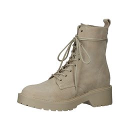 Schn&uuml;rstiefelette Steve Madden "Steve Madden Stiefelette Veloursleder", Damen, Gr. 37, beige, Veloursleder, Schuhe Schn&uuml;rstiefelette