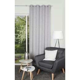 Gardine Home Wohnideen "LINORA" Gr. 1, grau, B:140cm H:245cm, Leinenstruktur, Polyester, Gardinen, Gardine, DEKO, LEINENSTRUKTUR, UNI, &Ouml;SEN