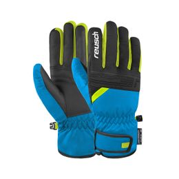 Skihandschuhe Reusch "Baldo R-TEX XT", Damen, Gr. 7.5, blau (blau, schwarz), 80% Polyester, 19% Lederimitat, 1% Elasthan, mehrfarbig, Handschuhe, warm und wasserdicht
