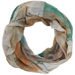 Loop styleBREAKER "Loop Aquarell Glow Metallic Akzente", Damen, braun (braun, beige, dunkelgr&uuml;n), Obermaterial: 100% Viskose CV., Modisch, Modet&uuml;cher Loop