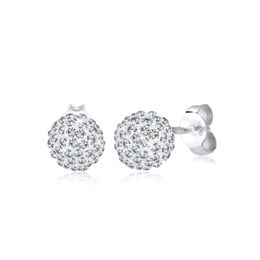 Paar Ohrstecker Elli "Ohrstecker mit Kristallen von Swarovski 925 Sterling Silber", wei&szlig;, Ohrringe, Damen, onesize,mit Steinen, Silber 925 (Sterlingsilber)