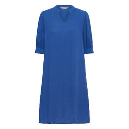 Midikleid Culture "Kleid CUkos", Damen, Gr. L, N-Gr, blau (nautical blau), Obermaterial: 100% Baumwolle CO., Kleider Midikleid