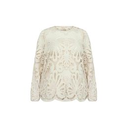 Blusentop WASABI CONCEPT "Wasabi Concept Shirt WA-SAGA 6", Damen, Gr. 42/44, 1620 cream, Obermaterial: 100% Polyester, Blusen Blusentop