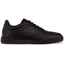 Sneaker Lotto, Herren, Gr. 47, schwarz (schwarz, dunkelgrau), Kunstfaser, Synthetik, clean, Schuhe Sneaker, - in XL Gr&ouml;&szlig;en erh&auml;ltlich