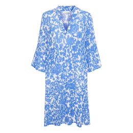 Midikleid Kaffe "Kleid KAellen", Damen, Gr. 34, N-Gr, blau (regatta flower print), Obermaterial: 100% Viskose LENZING ECOVERO CV LenzEcov., Kleider Midikleid