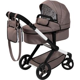 Kombi-Puppenwagen BAYER "Xeo, braun", braun, Puppenwagen, KinderB:37cm H:73cm T:68cm, Kunststoff, Metall, Stoff, B:37cm H:73cm T:68cm