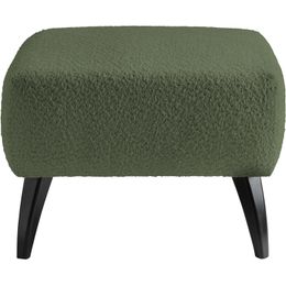 Polsterhocker Home Affaire "Lazio modern und bequem, schmale Armlehnen, tolle Detailverarbeitung", gr&uuml;n (moosgr&uuml;n), B:66cm H:44cm T:66cm, 100% Polyester, Hocker, Polsterhocker, zwei verschiedene Fu&szlig;farben w&auml;hlbar