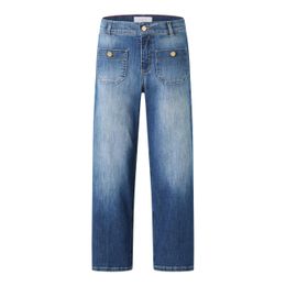 Relax-fit-Jeans AENGELS "AENGELS Linn Smart", Damen, Gr. 34, Normalgr&ouml;&szlig;en, mid blau used, 92% Baumwolle, 6% Polyester, 2% Elasthan, unifarben, normal, Jeans