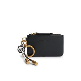 Schl&uuml;sselanh&auml;nger Tommy Hilfiger "TH CHARMS MULTI", Herren, schwarz, Leder, Schl&uuml;sselanh&auml;nger Schl&uuml;sselanh&auml;nger, Taschenanh&auml;nger, Accessoires, Taschen Charm, Bag Charm mit Logopr&auml;gung