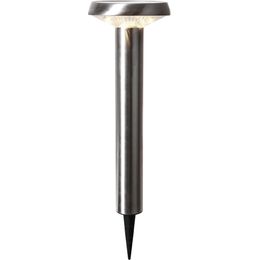 LED Solarleuchte "Solar-Wegleuchte Sevilla", silber, B:16cm H:45cm L:16cm T:16cm &Oslash;:16cm, Parforce Traditional Hunting, Leuchten, D&auml;mmerungssensor, 25 lm, Schalter