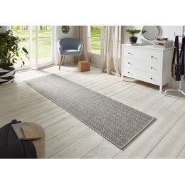 L&auml;ufer Hanse Home "Nature 500" Gr. 12, grau (anthrazit, grau), B:80cm H:5mm L:250cm, Polypropylen (PP), Teppiche, L&auml;ufer, Flachgewebe, In- & Outdoor, Rutschfest, Flur, K&uuml;che, Garten, Terrasse