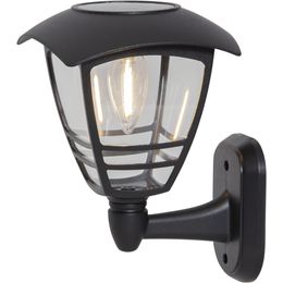 LED Solarleuchte "Solar-Wandleuchte Felix", schwarz, B:14cm H:21cm L:14cm T:16cm, Parforce Traditional Hunting, Leuchten, Wandlaterne mit Filament-LED, 10 lm, D&auml;mmerungssensor