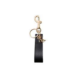 Schl&uuml;sselanh&auml;nger Calvin Klein "BOLD CK LOGO KEY FOB", Herren, schwarz, gold, Nappaleder, Schl&uuml;sselanh&auml;nger Schl&uuml;sselanh&auml;nger, Accessories, Taschenanh&auml;nger, Taschen Charm, Bag Charm mit CK-Logo
