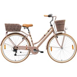 Cityrad Bikestar Gr. 46, braun, Fahrr&auml;der, Damen, 46cm, 28 Zoll (71,12cm), f&uuml;r Damen, Kettenschaltung