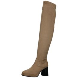 Overkneestiefel Tamaris "Tamaris Stiefel Textil", Damen, Gr. 39, pepper, Textil, Schuhe