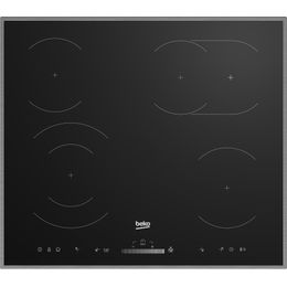 Beko Elektro-Kochfeld "HIC 64503 TX", schwarz, B:57,6cm H:5,8cm T:57cm, Kochfelder, Slide-Touch Tasten: Steuern durch direktes Antippen oder entlangfahren