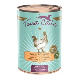 Terra Canis Huhn mit Pastinaken, Brombeeren und L&ouml;wenzahn Hunde-Nassfutter getreidefrei 6x400g