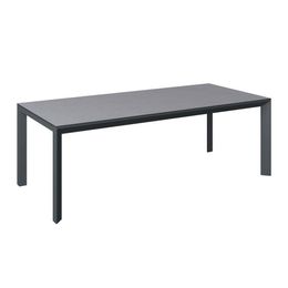 Amatio Basic Gartentisch, Anthrazit, Grau, Metall, Kunststoff, rechteckig, w&uuml;rfelf&ouml;rmig, eckig, 100x75x220 cm, wetterbest&auml;ndig, Gartenm&ouml;bel, Gartentische, Gartentische