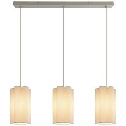 Novel H&auml;ngeleuchte, Beige, Metall, Kunststoff, Textil, Abstraktes,Abstraktes, 15x120x73.5 cm, RoHS, CE, Textilschirm, Lampen & Leuchten, Innenbeleuchtung, H&auml;ngelampen, Pendelleuchten
